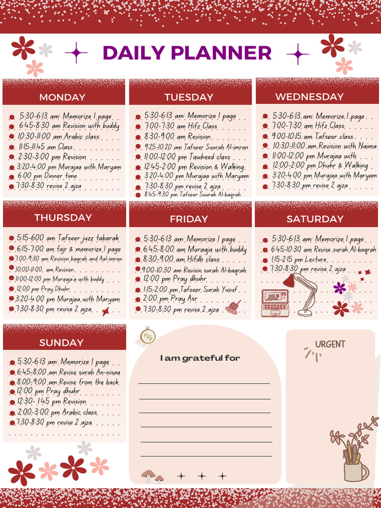 White and Pink Stripes Weekly Planner (1) | PDF