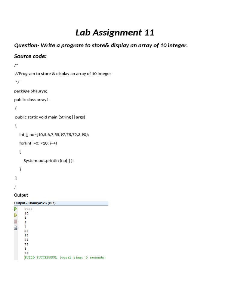 Lab Assignment 11 | PDF