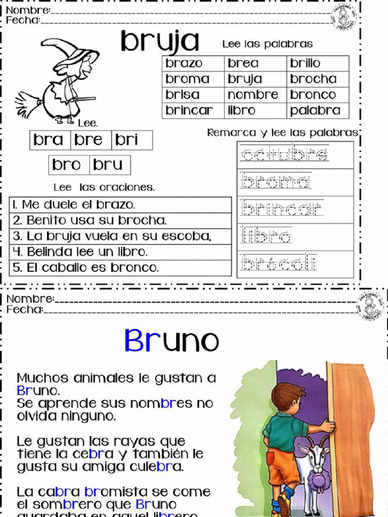 2 Cuaderno Lectuescritura Silabas Trabadas Tomo II | PDF