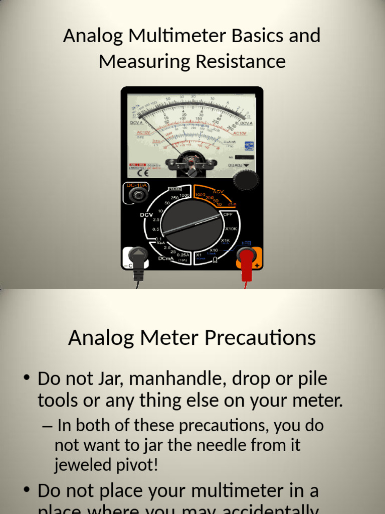 Reading Resistance on Analog Multimeters | PDF | Tools | Measuring ...