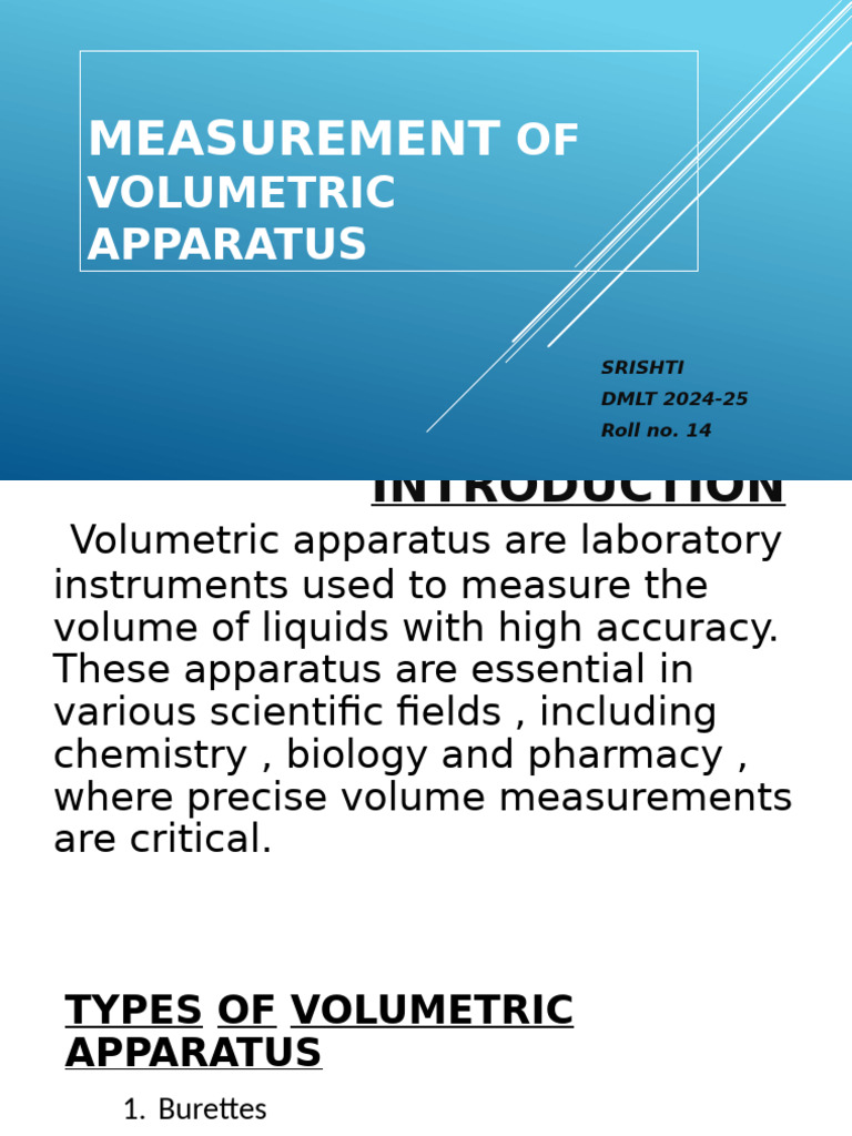 Measurement of Volumetric Apparatus | PDF | Materials