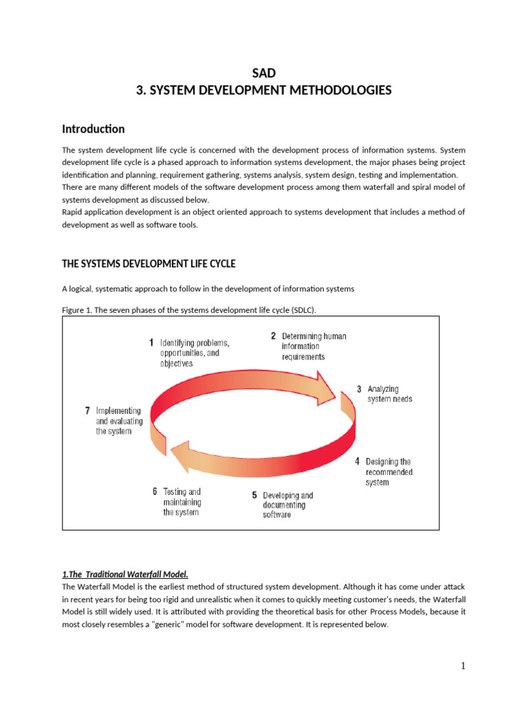 3 SAD System Development Methodologies Brian | PDF | Software Development Process | Software ...