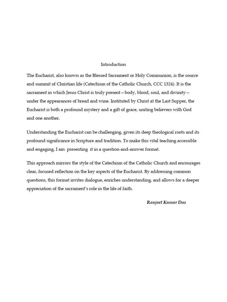 Understanding the Eucharist: A Question-and-Answer Guide to the Sacrament of Christ’s Presence ...