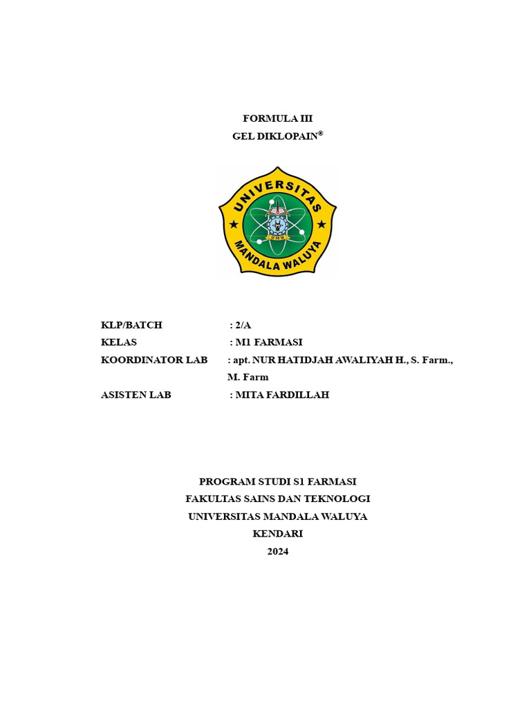 Formula Iii | PDF