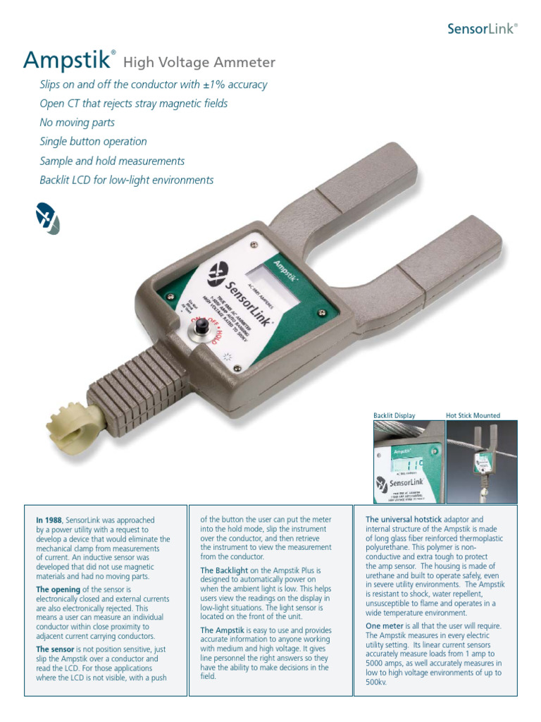 Ampstik Datasheet V02.Indd | PDF | Backlight | Electrical Conductor