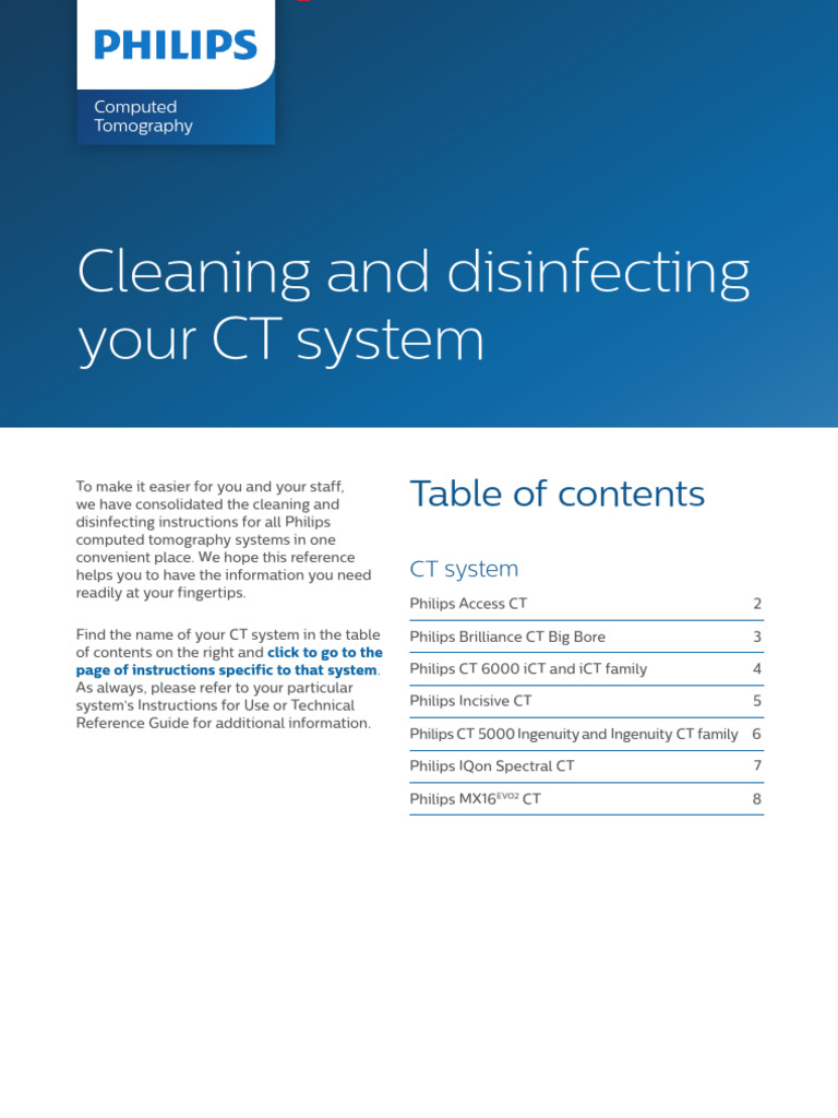 CT System Cleaning and Disinfection Guide | PDF | Disinfectant | Bleach