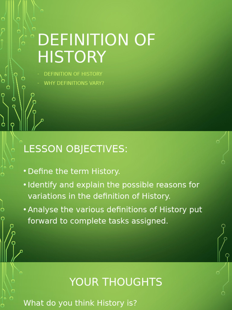 Definition of History | PDF | Liberal Arts Education