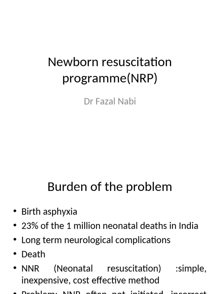 Neonatal Resuscitation Guide | PDF | Cardiopulmonary Resuscitation ...