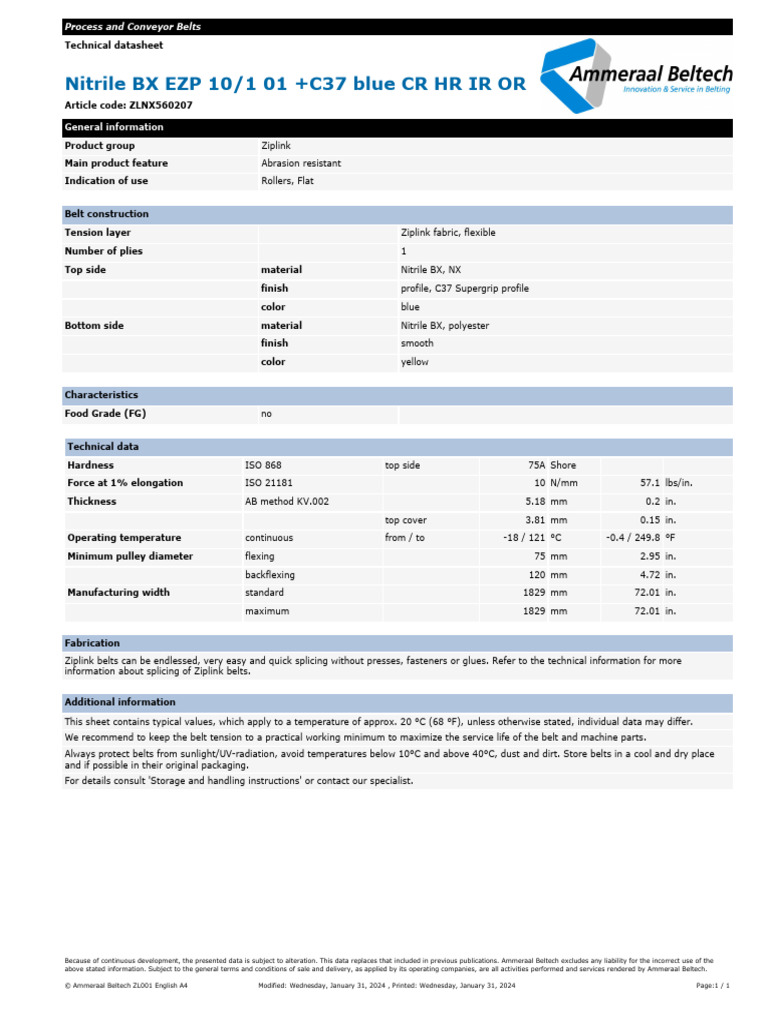 Abrasion-Resistant Ziplink Conveyor Belt | PDF | Belt (Mechanical)