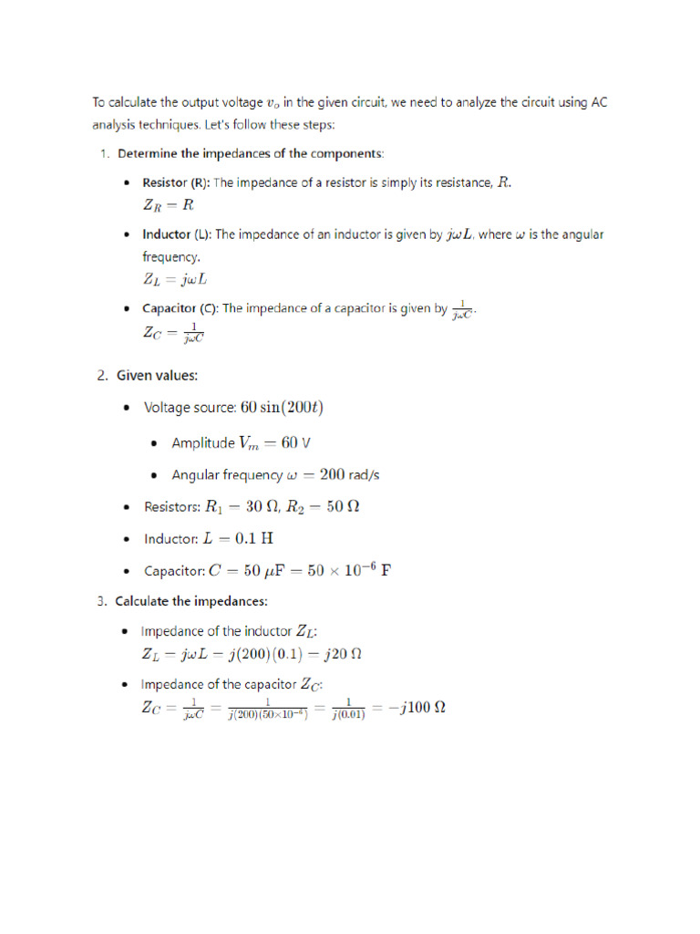 AC Circuit Analysis and Phasor Diagrams | PDF