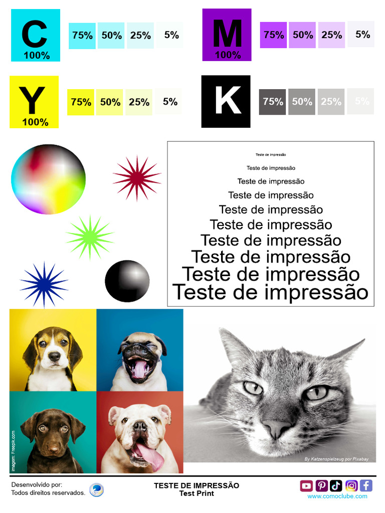 Teste de Impressão Colorida Epson | PDF
