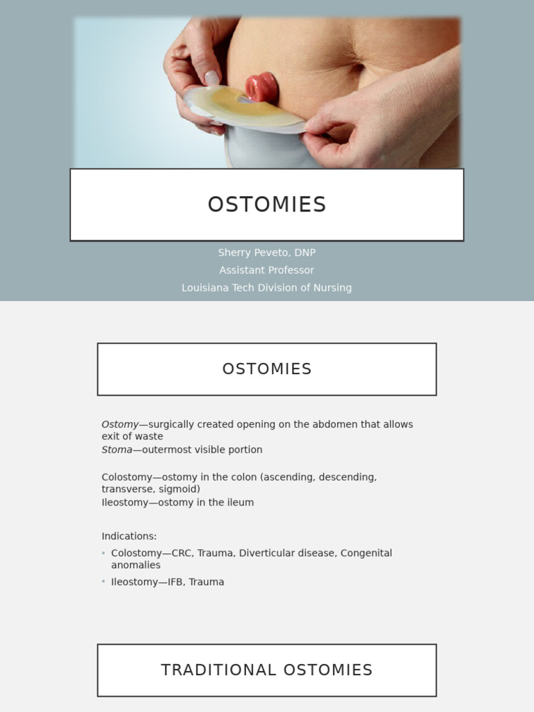 Ostomies | PDF | Medical Specialties | Clinical Medicine