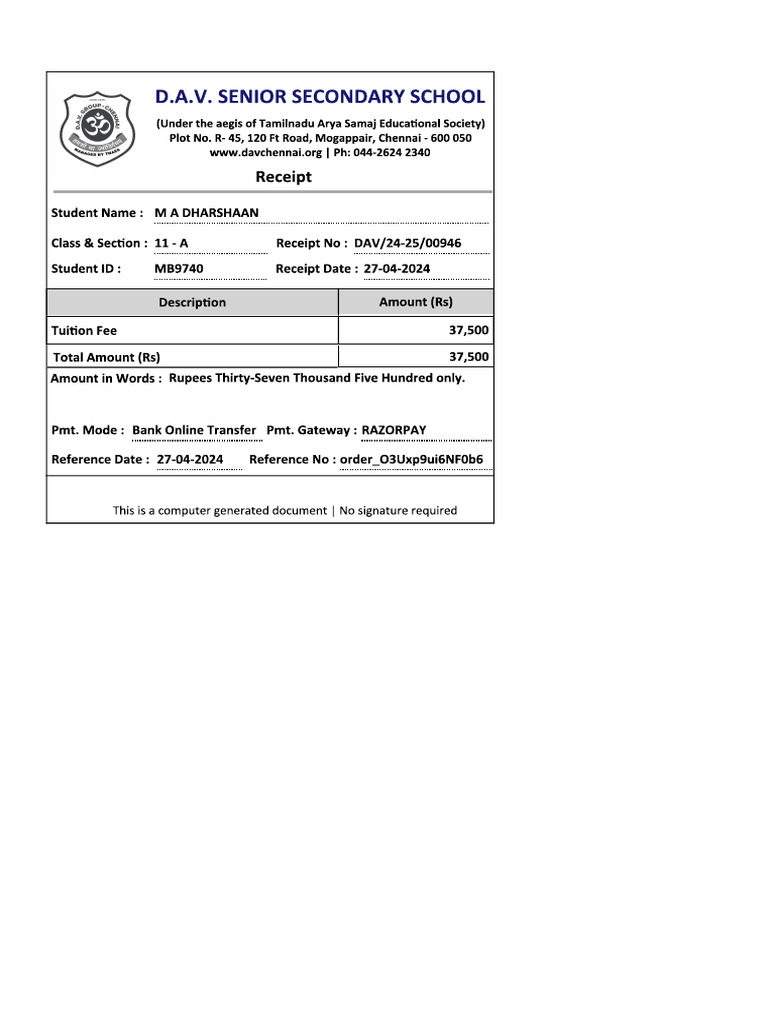 Advance Fees PCMB | PDF