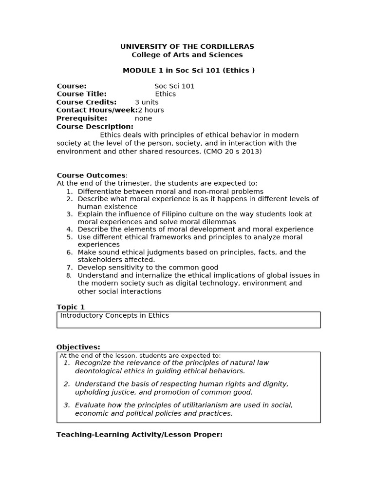 Ethics Introduction | PDF | Morality