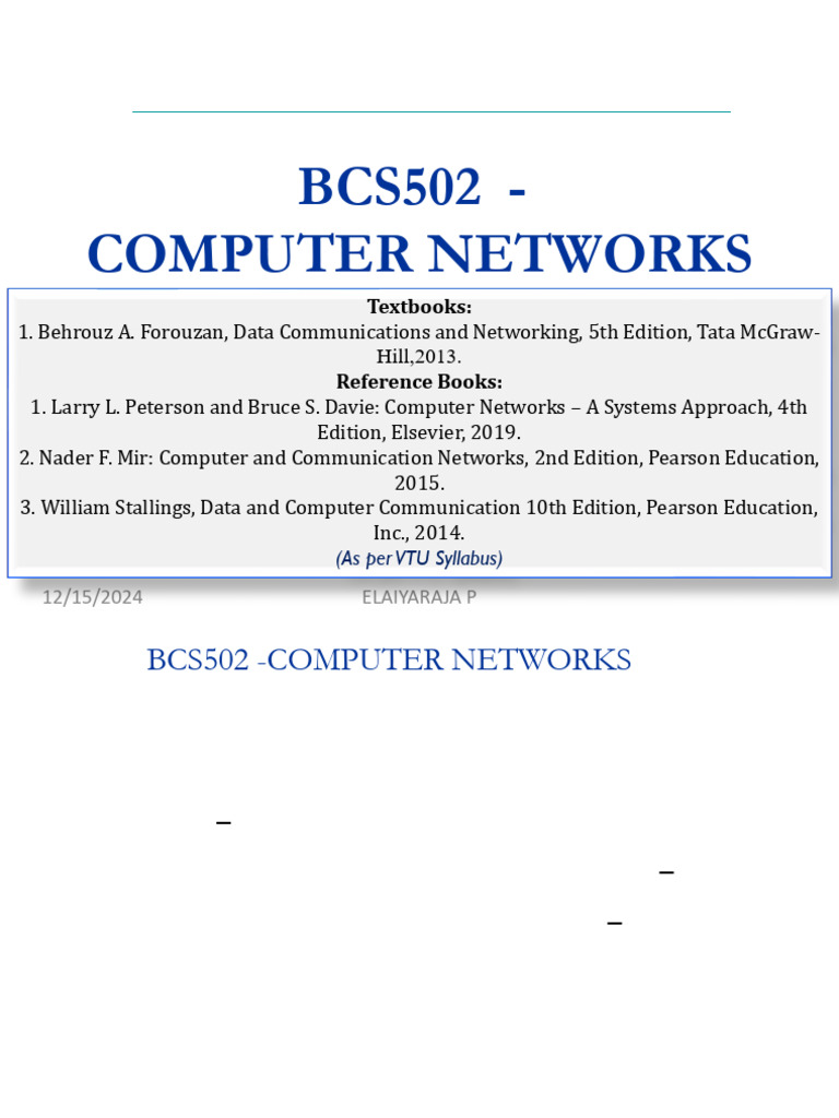 Computer Networks Course Overview | PDF | Internet Protocols | Computer ...