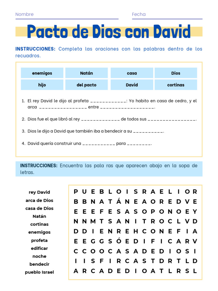 Pacto de Dios con David para Niños | PDF