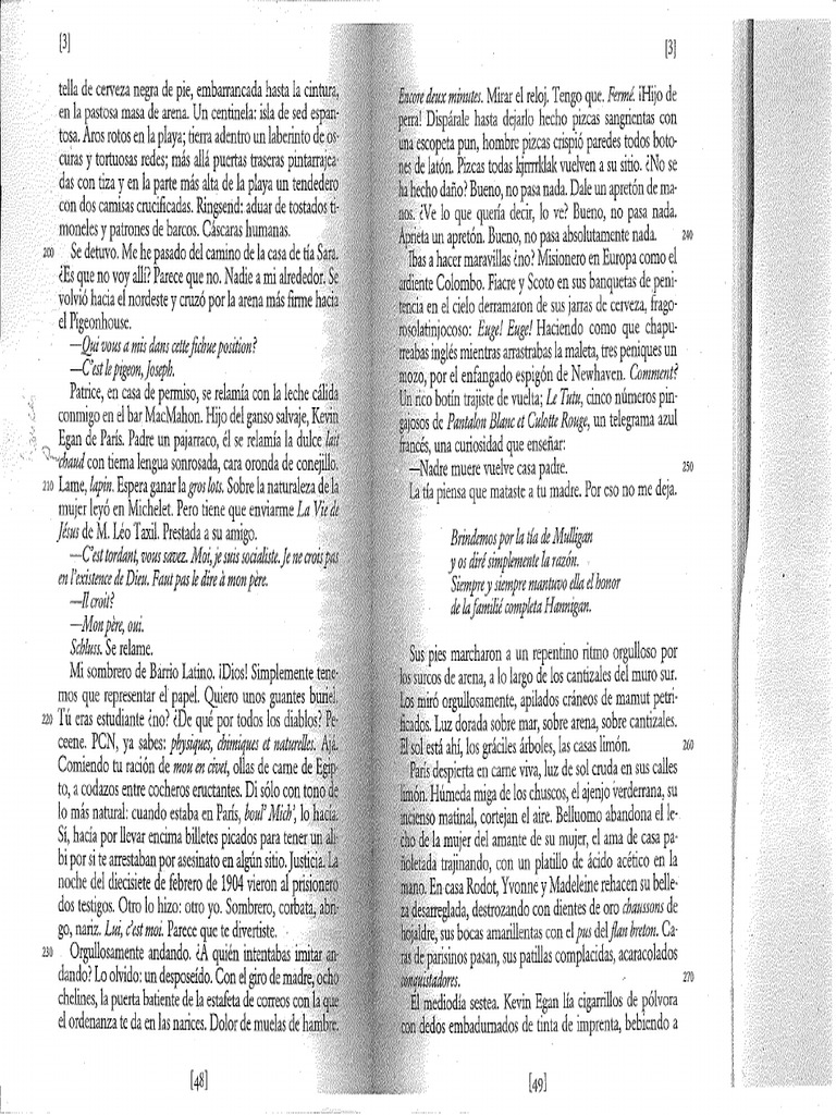 Joyce Ejemplo de Monólogo Interior | PDF