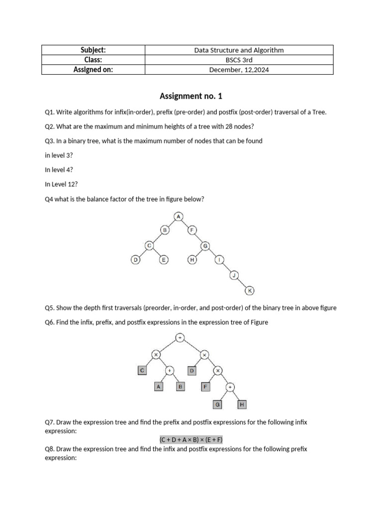 Data Structure and Algorithm_Assignment | PDF | Applied Mathematics ... Data Structure and Algorithm_Assignment | PDF | Applied Mathematics ...