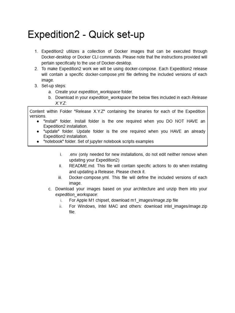 Expedition2 - Quick Set-Up | PDF
