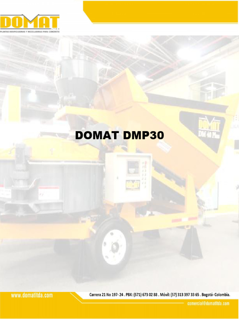 Manual Operacion y Mtto DMP30. | PDF | Hormigón | Rodamiento (Mecánico)