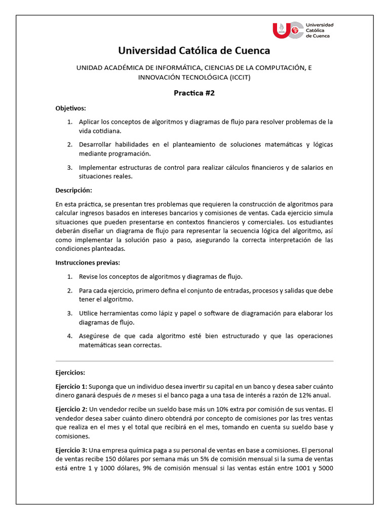 Practica 2 | PDF | Algoritmos | Ciencias de la Computación