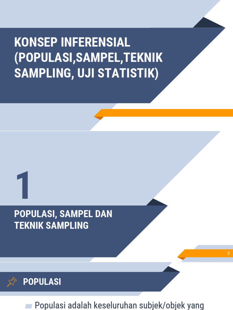 Konsep Inferensial + Populasi Sampel Dan Teknik Sampling - 023033 | PDF