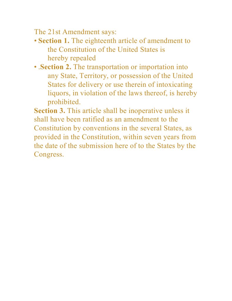 The 21st Amendment Says | PDF