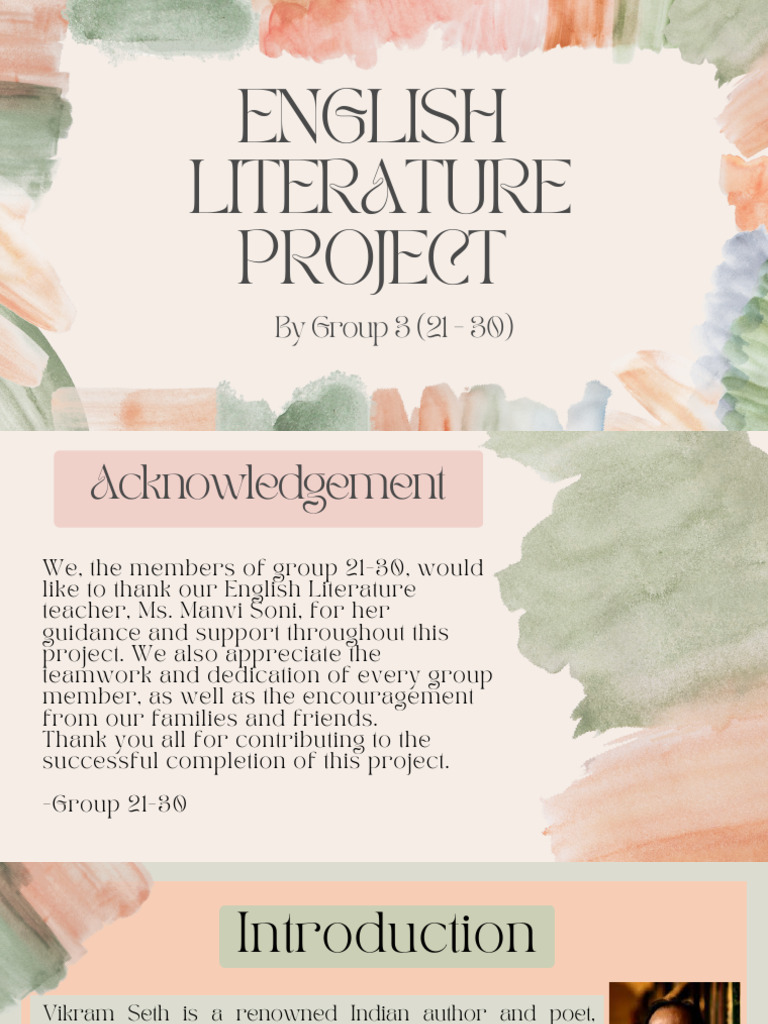 English Literature Project | PDF | English Literature
