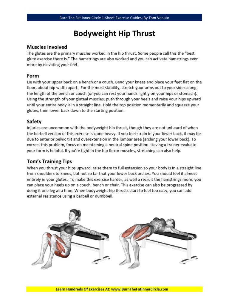Bodyweight Hip Thrust Guide | PDF