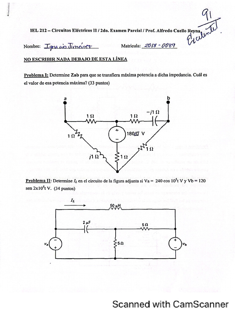 Segundo Parcial Circuitos II | PDF