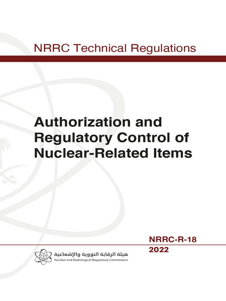NRRC-R-18 Authorization and Regulatory Control of Nuclear-Related Items ...