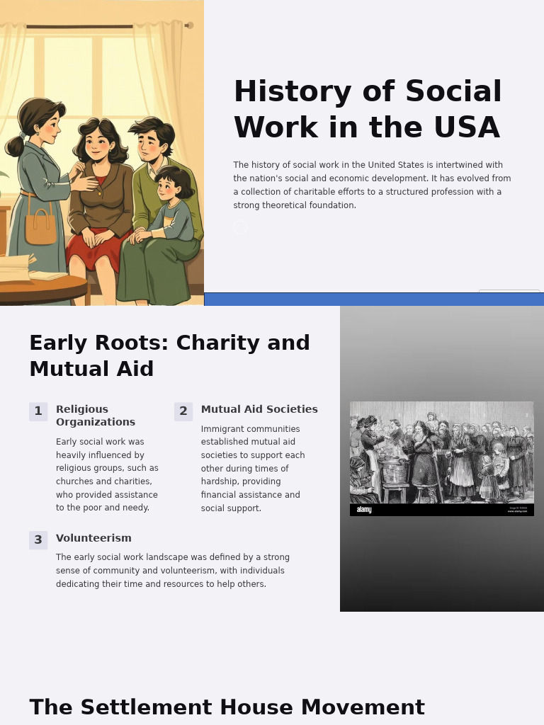 History of Social Work in the USA | PDF | Social Work | Poverty