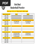 U14 Girls OBL Schedule & Results 2025 | PDF