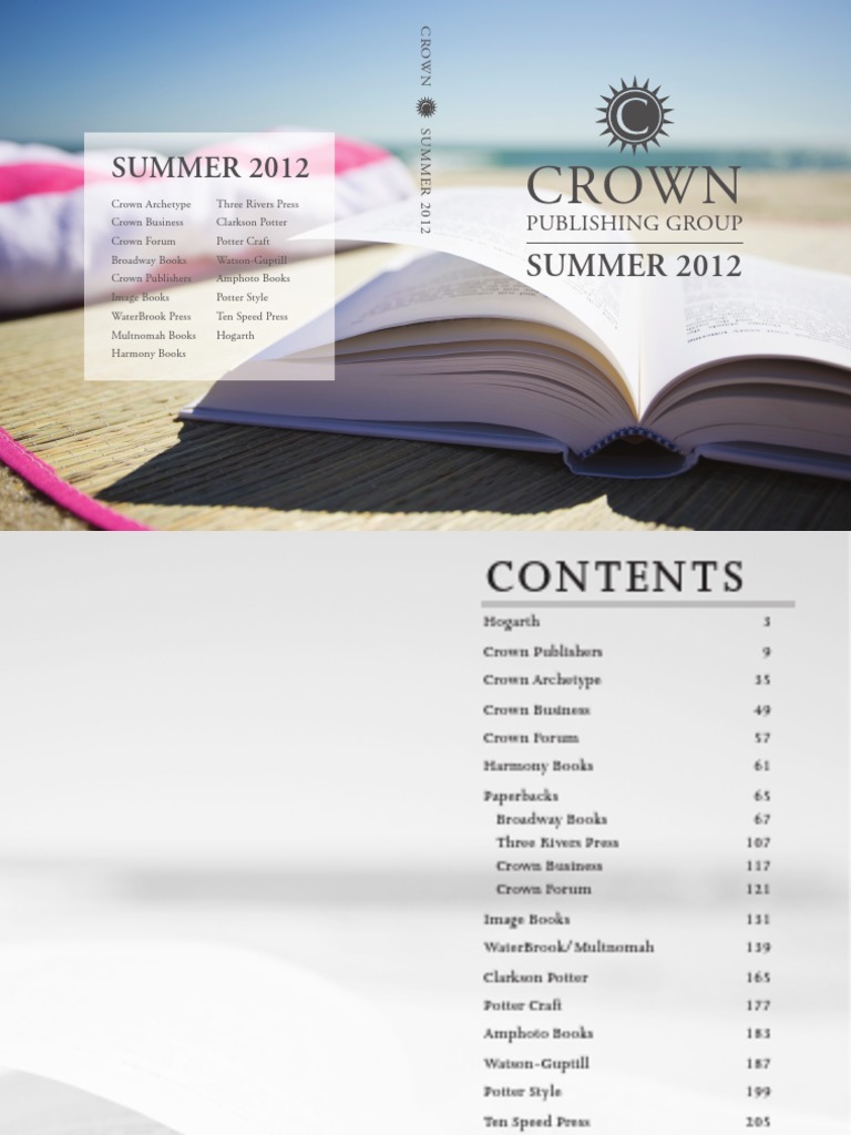 Crown Publishing Group Summer 2012 Catalog | PDF | Crown Publishing ...