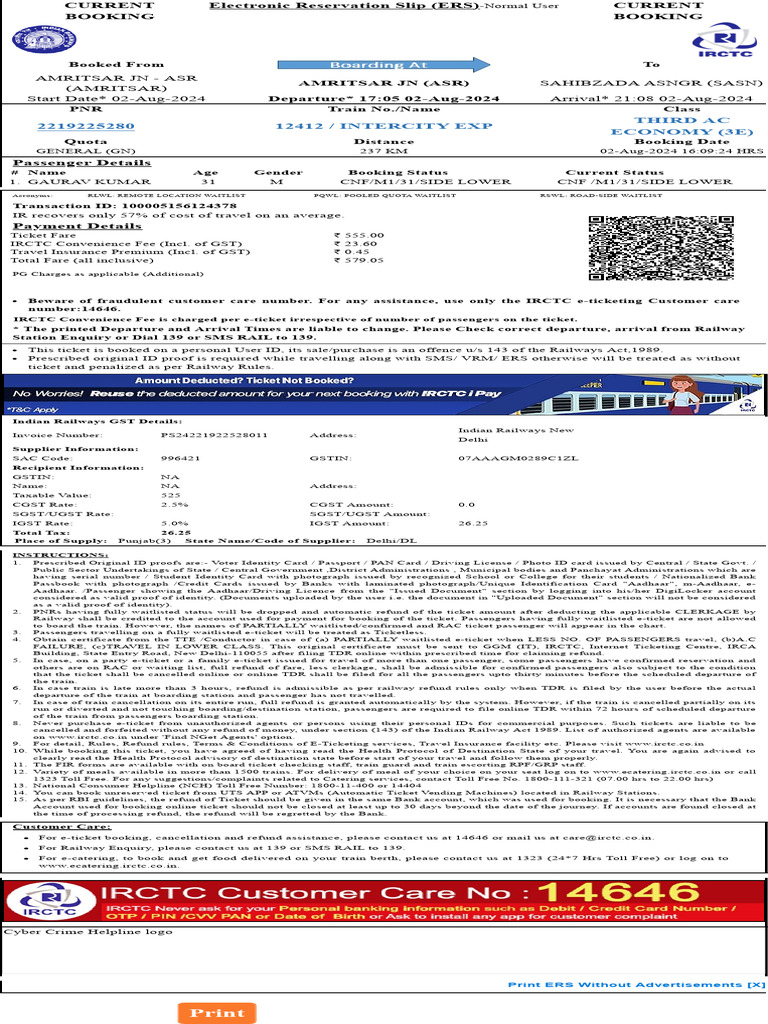 IRCTC Next Generation eTicketing System | PDF | Identity Document