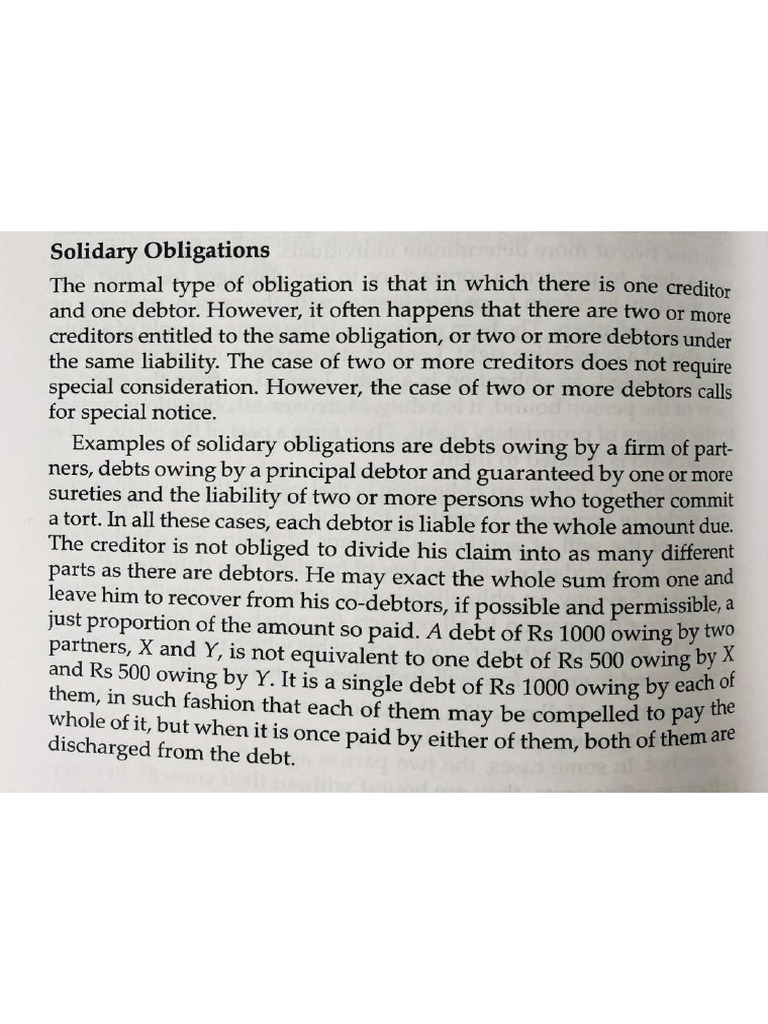Solidary Obligation | PDF
