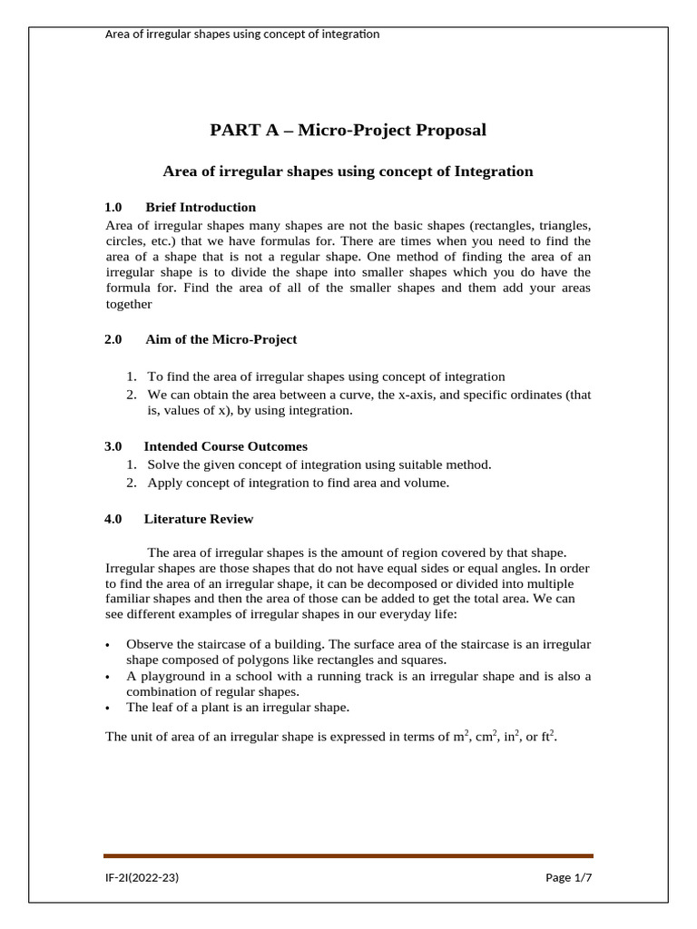 Maths report | PDF | Area | Shape