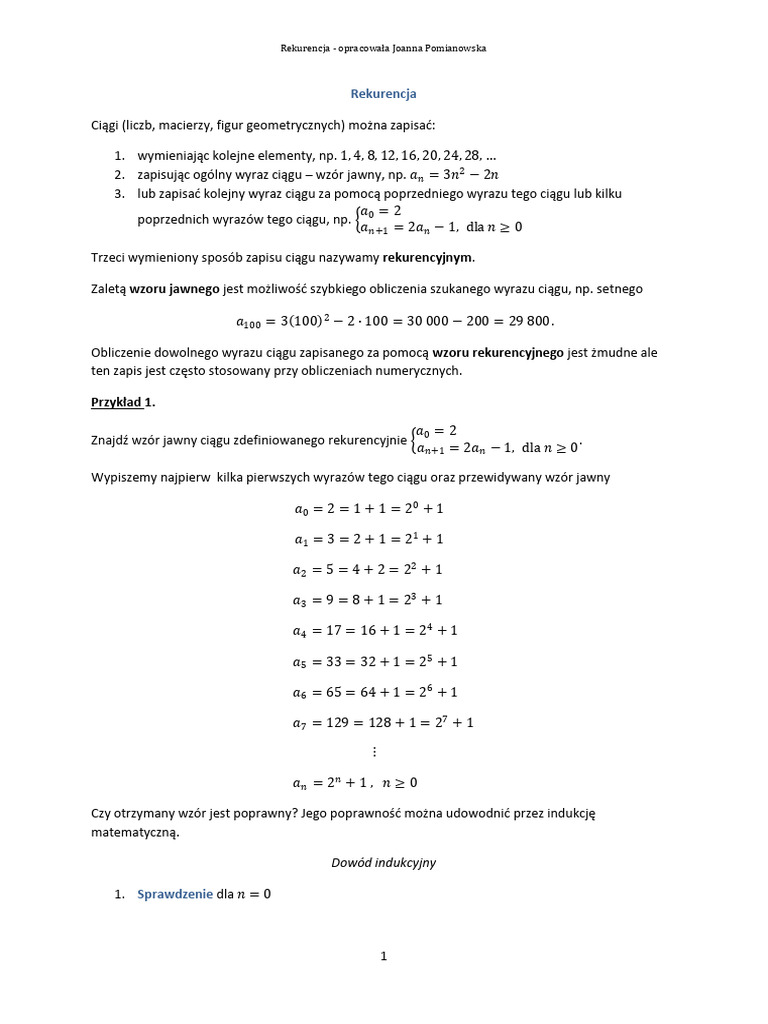 Rekurencja | PDF