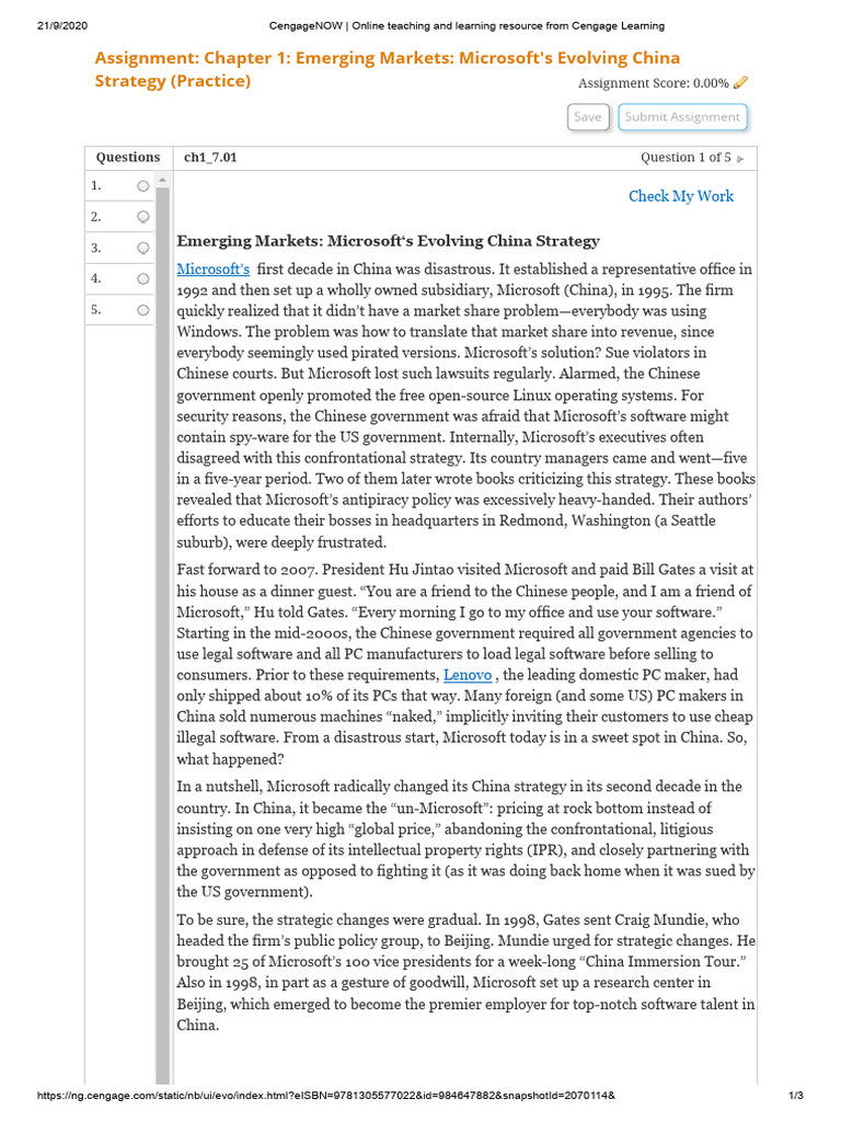Microsoft's China Strategy Evolution | PDF | Microsoft | Baidu