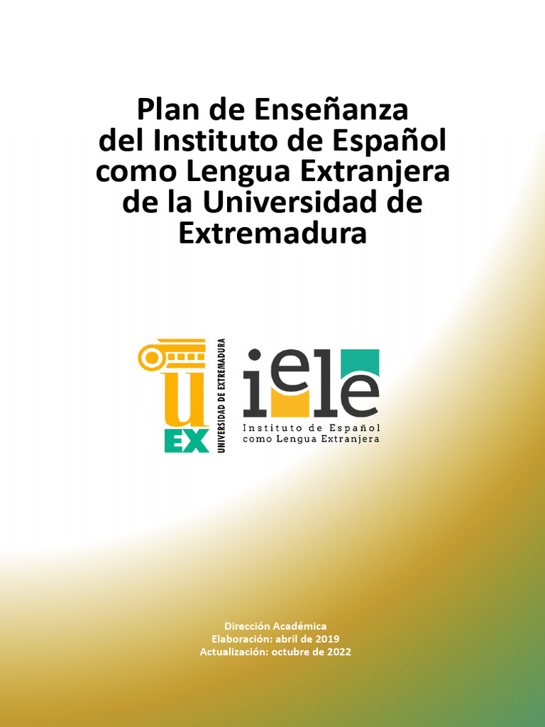 Plan de Enseñanza IELE UEX: Cursos de Español | PDF | Verbo | Lengua ...