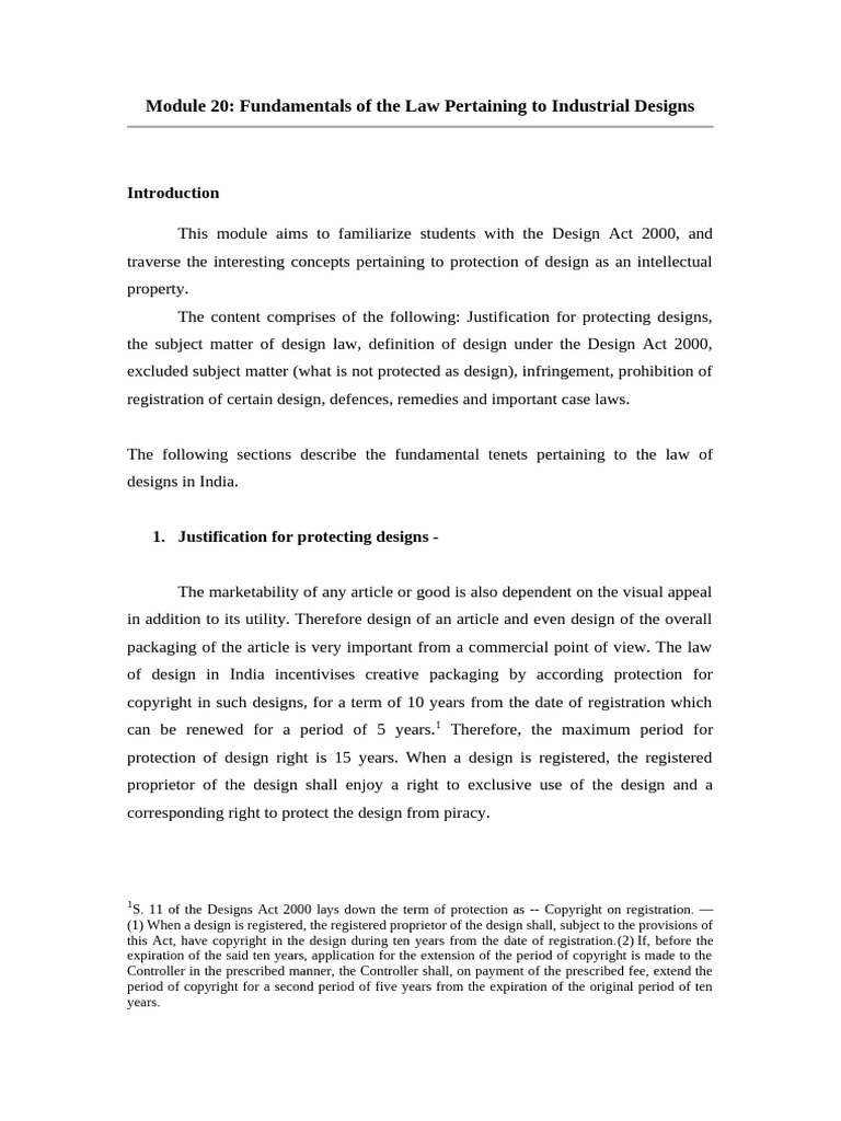 Module 20 Industrial Designs | PDF | Trademark | Copyright