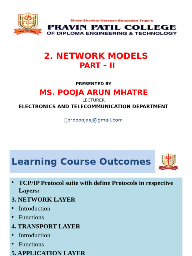 Network Models for Telecom Students | PDF | Internet Protocols ...