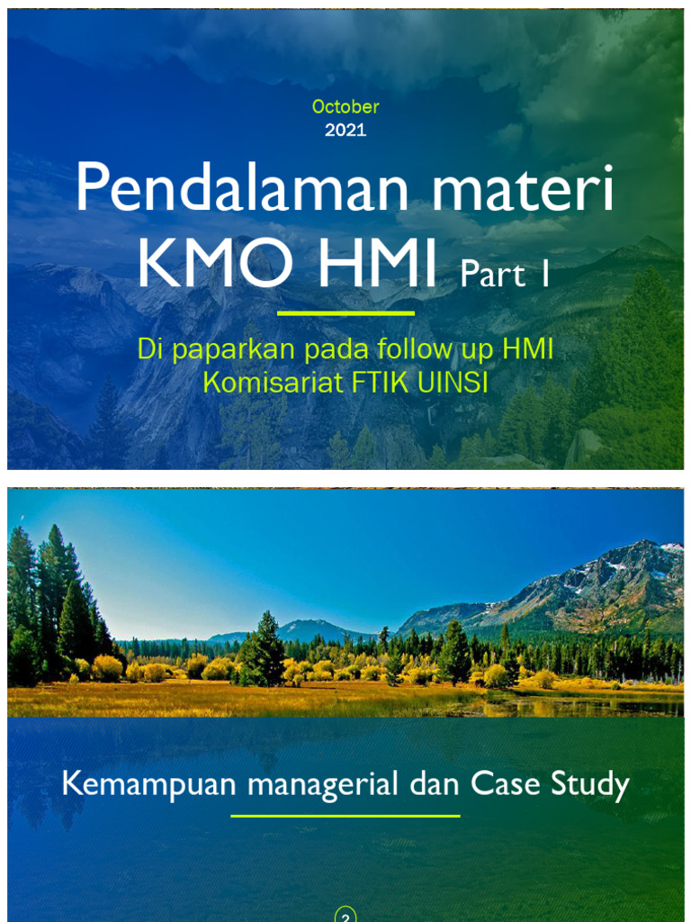 Pendalaman materi KMO HMI Part 1 | PDF