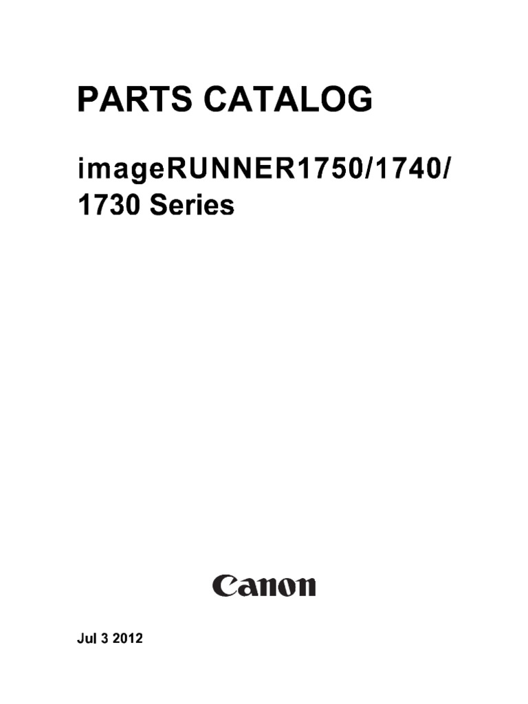 Canon IR1730-1740-1750 Parts Guide | PDF