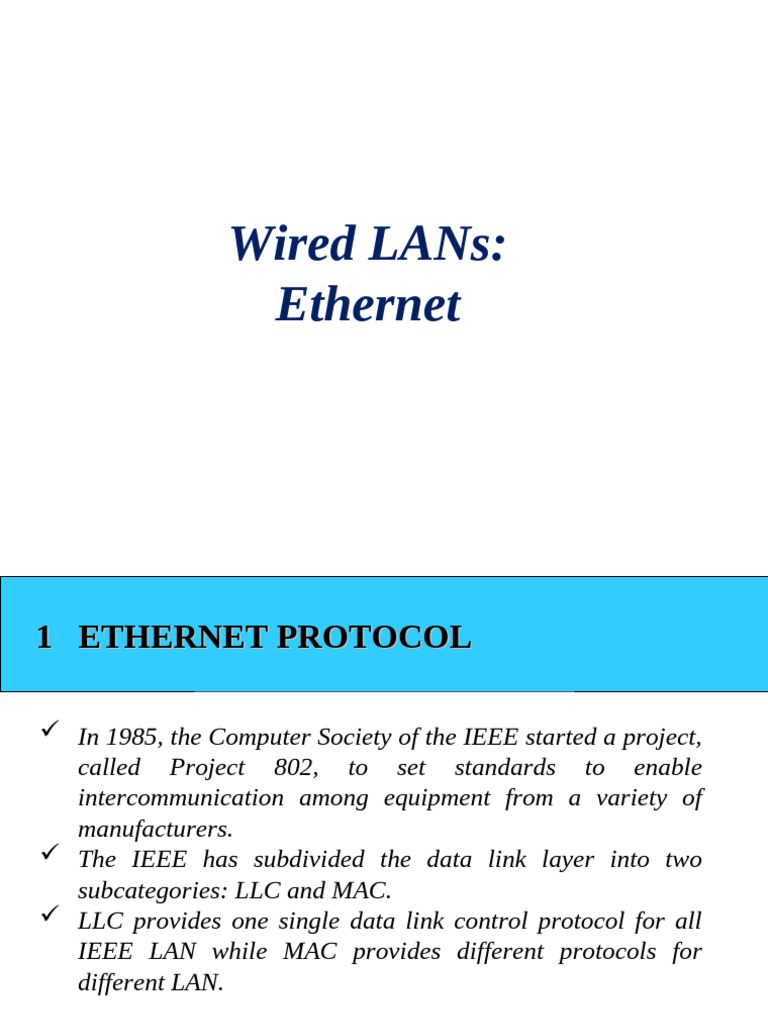10. Wired and Wireless LANs | PDF | Wireless Lan | Ethernet