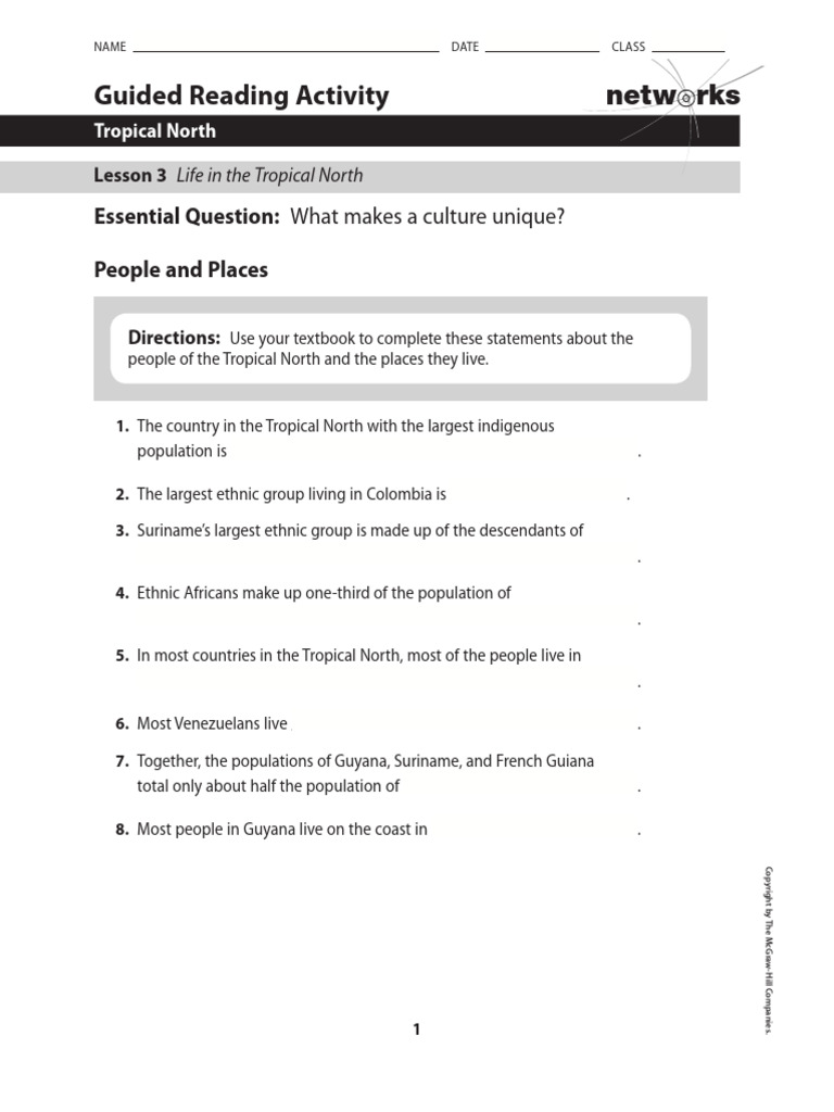 Robert Workman - Chapter 9 Guided Reading Lesson 3 | PDF | Guyana ...