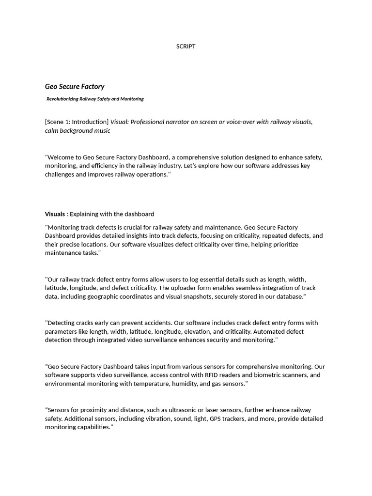 Railway Safety Monitoring Software | PDF | Surveillance | Rail Transport