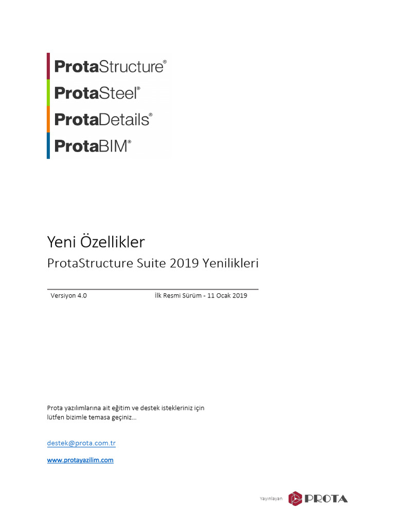 ProtaStructure Suite 2019 Yeni Ozellikler | PDF