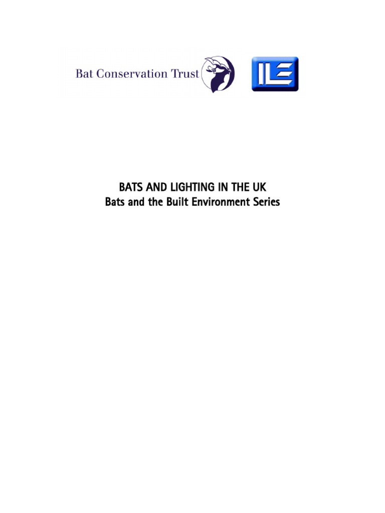 Bats and Lighting in The Uk | PDF | Bat | Lighting