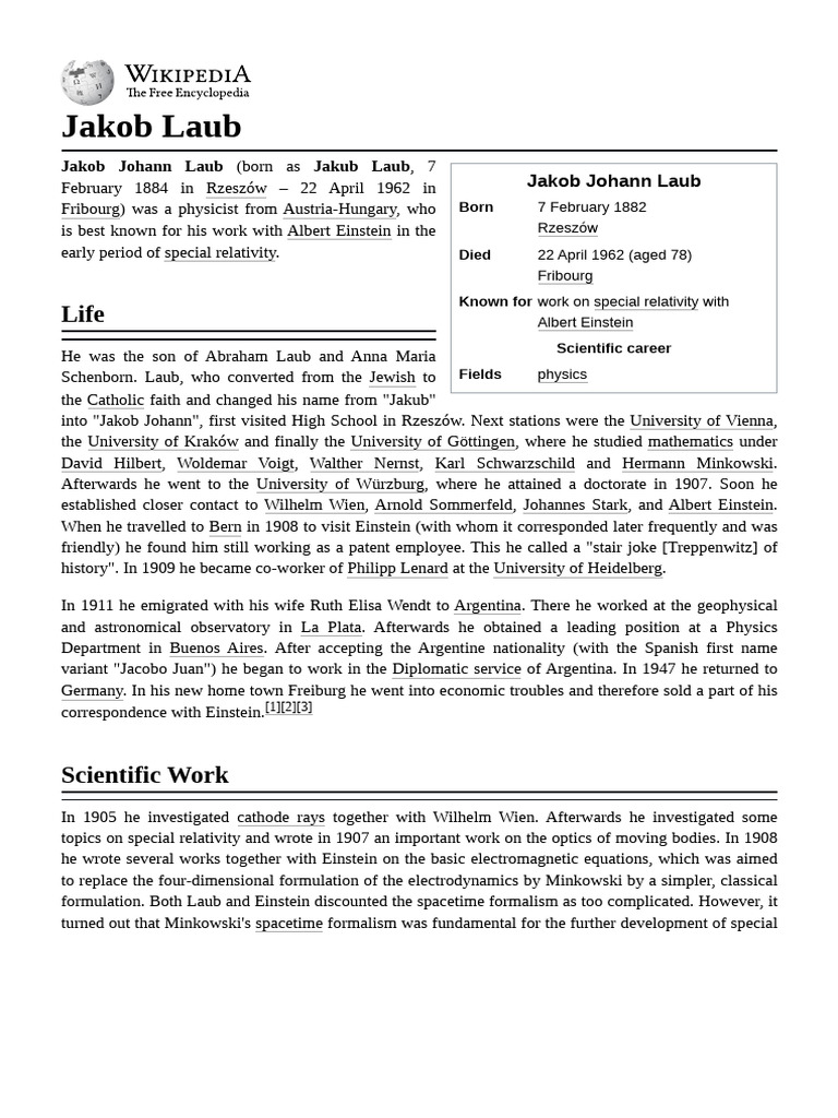Jakob Laub | PDF | Physics | Scientific Theories